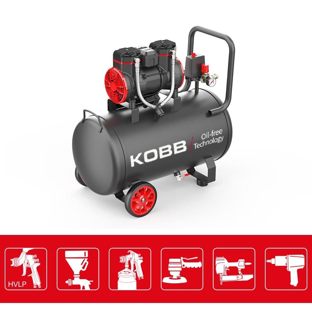 KOBB KBK50S 50 Lt Yağsız Sessiz Taşınabilir Hava Kompresörü 2.0 HP - 8 ...